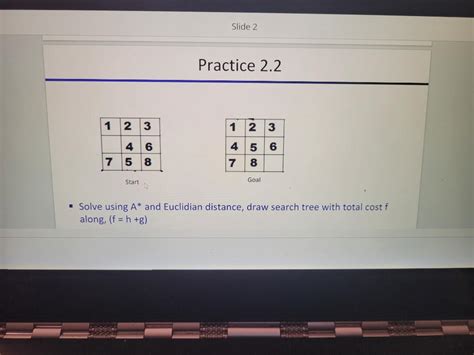 Solved Practice 22 Solve Using A∗ And Euclidian Distance