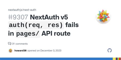 Nextauth V5 `authreq Res` Fails In `pages` Api Route · Issue 9307 · Nextauthjsnext Auth