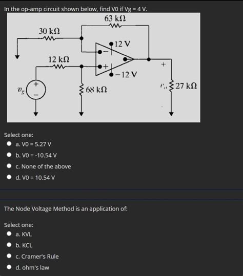 Solved Consider The Following Circuit In Mesh A The Correct