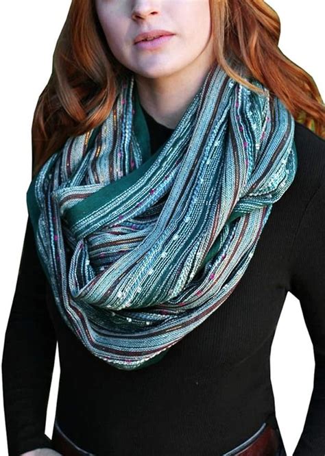 Anika Dali Colors Shimmer Sparkle Infinity Scarf Women S Festival Bliss Lightweight