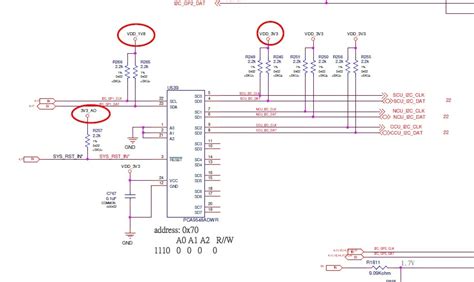 pca9548a pull up voltage level between scl sda and scn interface forum