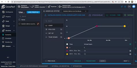how to do performance testing in katalon using octoperf