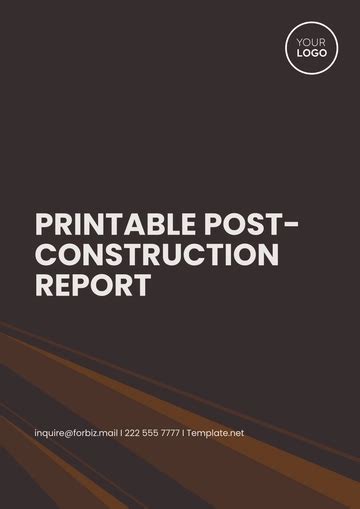 Free Construction Narrative Report Template To Edit Online