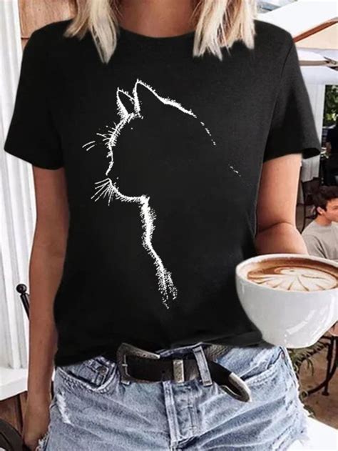 3d Cat Womens Short Sleeve T Shirt Lilicloth