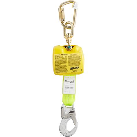 Honeywell Miller 10 Yellow Retractable Web Lanyard With Steel Twist