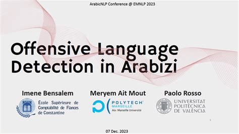 Offensive Language Detection In Arabizi Underline