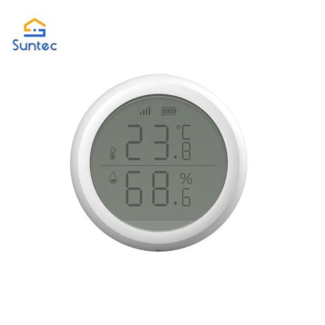 Smart Zigbee Smart Temperature And Humidity Sensor With LCD Display Available Battery Powered
