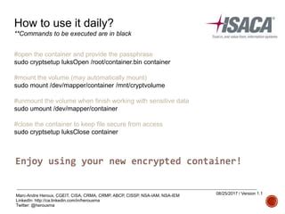 Linux Encrypted Container PPT
