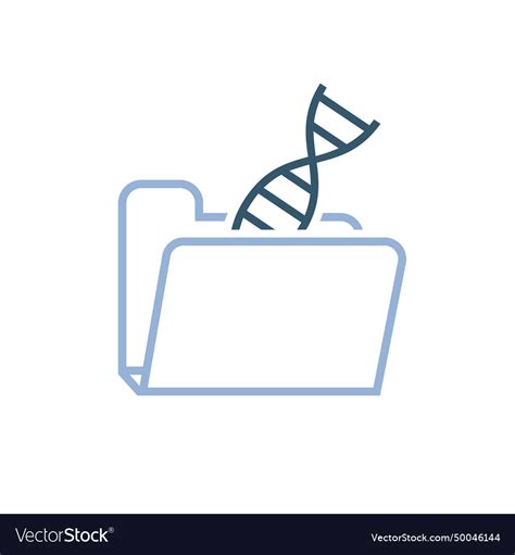 Dna Heredity Test Result Folder With Genetic Vector Image