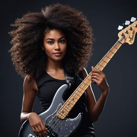 Young Black Woman With Bass Stable Diffusion Online