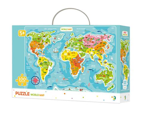 Пъзел за деца 100 части Dodo Карта на Света КОМСЕД