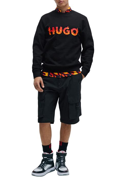 Hugo мужской свитшот из натурального хлопка со скидкой 40 черный цвет размер цена 289 99 Byn