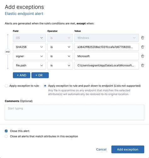 Siem Detections Create Exceptionbuilder Ui · Issue 65925 · Elastic