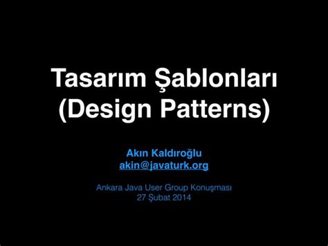 Ankara Jug Şubat 2014 Etkinliği Design Patterns Pdf