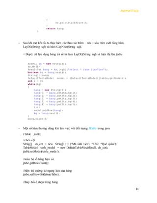 Lớp kết nối csdl dùng jdbc trong java PDF