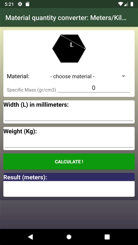 Material Quantity Converter Weight Calculator App On Amazon Appstore