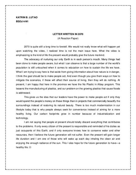 Writing A Reaction Paper In Apa Format