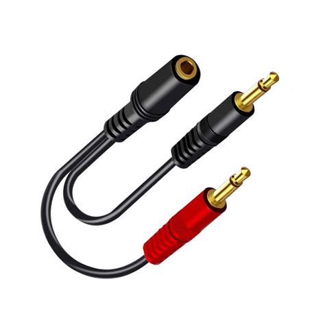 Headphone Splitter Adapter 3 5mm Female To Two 3 5mm Male Splitter