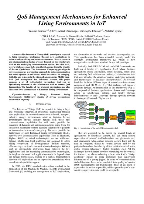PDF QoS Management Mechanisms For Enhanced Living Environments In IoT