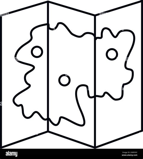Map Icon In Outline Style Stock Vector Image Art Alamy