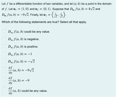 Solved Let F Be A Differentiable Function Of Two Variables
