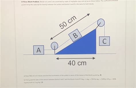 a three block problem blocks a ﻿b ﻿and c are