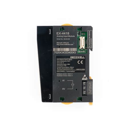 Analog Signal Input Module Stable Communication Decowell EX Series Card I O EX 4418 IO Module