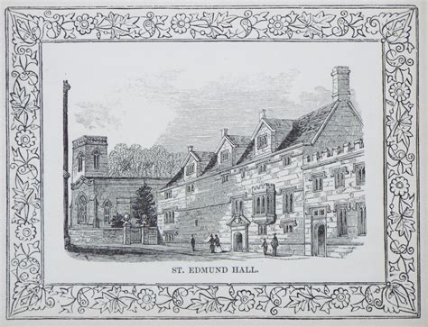 Antique Prints Of St Edmund Hall Oxford