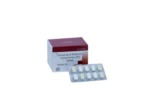Glimepiride And Metformin Hydrochloride Sr Tablets At ₹ 100stripe In