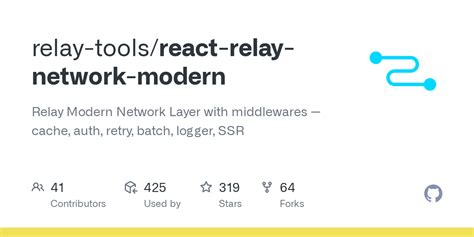 Github Relay Toolsreact Relay Network Modern Relay Modern Network