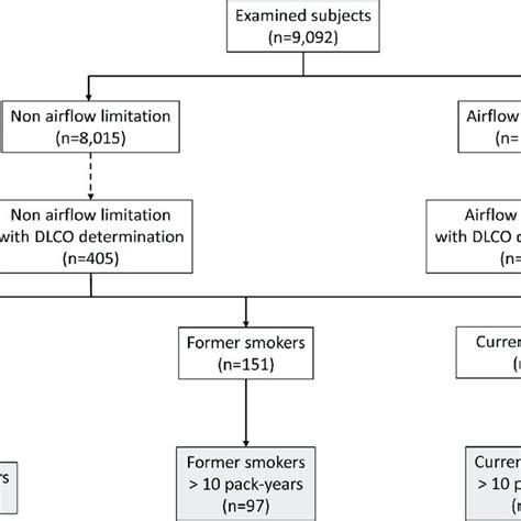 Flow Chart Of Study Participants DLCO Diffusing Capacity Of The Lungs Download Scientific