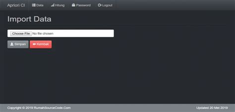 Source Code Data Mining Asosiasi Apriori Codeigniter