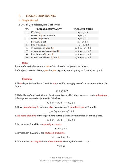 Logical Constraint Pdf