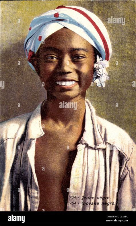 Jeune Nègre Giovane Negro Junge Portrait Afrikaner Usage