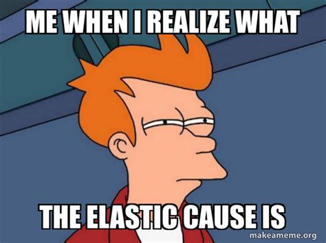 Me When I Realize What The Elastic Cause Is Futurama Fry Meme Generator