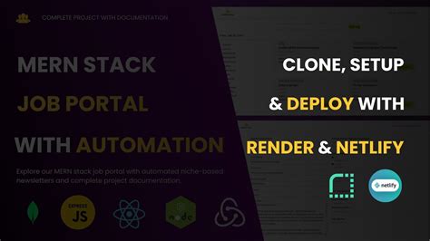 Deploy Host Mern Stack Project Job Portal With Automation Render And Netlify Youtube
