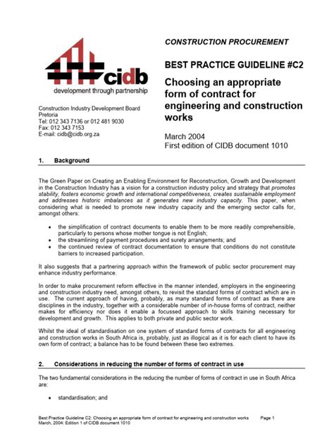 Types Of Engineering Contracts South Africa Pdf Employment Legal Liability