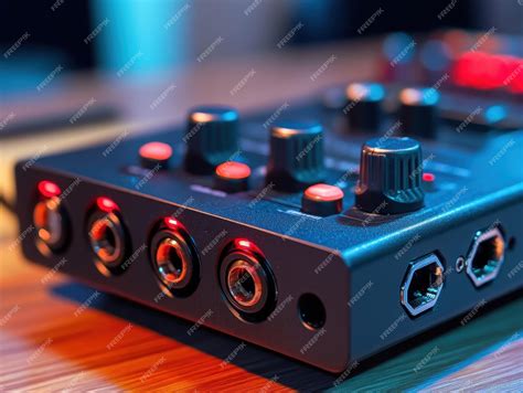 Digital Audio Interface With Multiple Inputs And Sleek Modern Design Premium Ai Generated Image