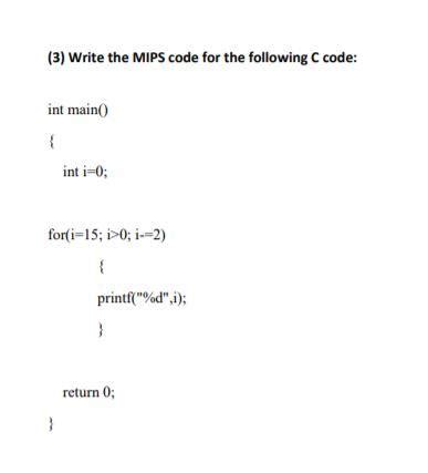 Solved LAB Task 04 1 Write The MIPS Code For The Following Chegg Com