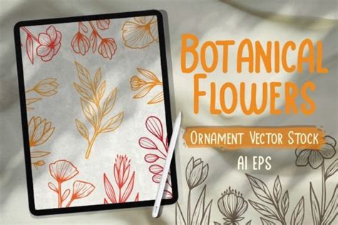 Botanical Floral Vector Object Element Graphic By Dansdesign · Creative Fabrica Botanical Floral Vector Object Element Graphic By Dansdesign · Creative Fabrica