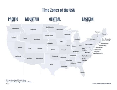 Us Time Zone Map Ultimate Collection Download And Print For Free