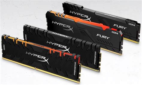 Hyperx Releases Predator Ddr4 Rgb And Fury Ddr4 Rgb Memory Modules Up