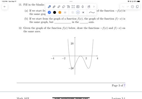 Solved B If We Start From The Graph Of A Function F X