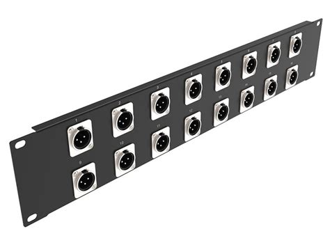 RPX U M Port Male XLR Patch Panel RU PropAudio