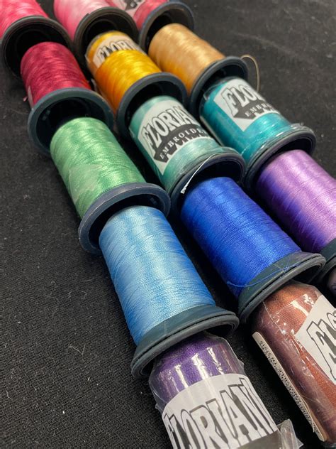 Polyester Embroidery Thread Bundle Of 15 Spools Lucky Deluxe Fabrics