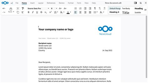 Nextcloud Office Self Hosted Online Office Suite