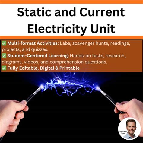 Static And Current Electricity Unit Lessons Lab Stations And Activities