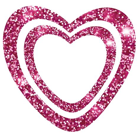 Premium Vector Pink Glitter Heart Vector Illustration