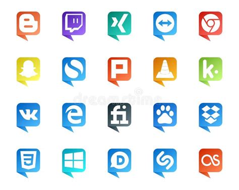 20 social media speech bubble style logo like css baidu vlc fiverr