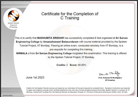 Madhumita S On Linkedin Cprogramming Spokentutorial Iitbombay